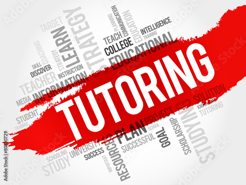 "TUTORING word cloud, education concept" Stock image and royalty-free ...