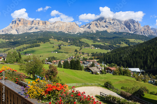 "View of La Villa alpine village in Dolomites Mountains, italy" Stock ...