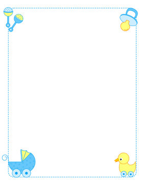 Baby Boy Borders Clip Art