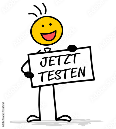 "Strichmännchen jetzt testen" Stockfotos und lizenzfreie Vektoren auf ...