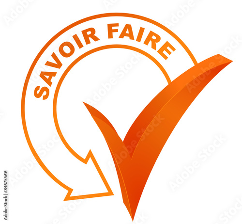 "savoir faire sur symbole validé orange" fichier vectoriel libre de ...