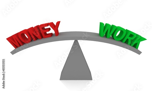 " perfect balance between money and work" Stock photo and royalty-free ...