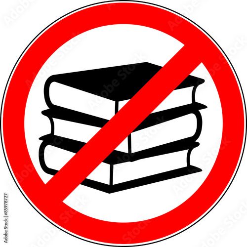 "Books not allowed" Stock image and royalty-free vector files on ...