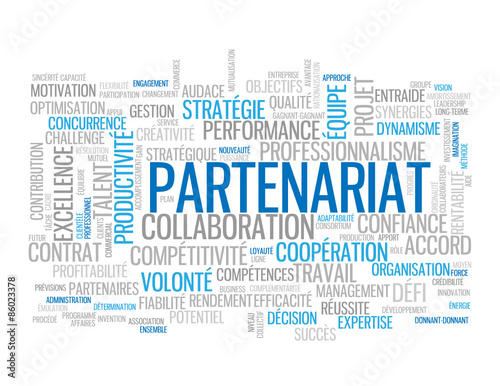 "Nuage de Tags PARTENARIAT " fichier vectoriel libre de droits sur la ...