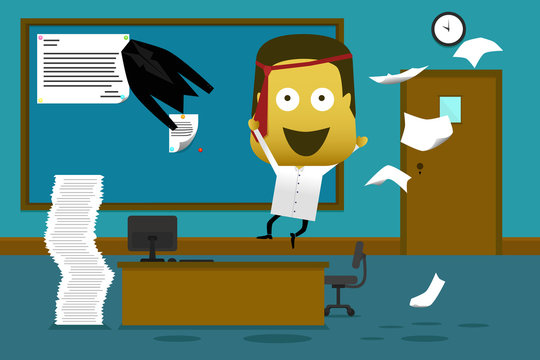 Cartoon Over Worked Clipart