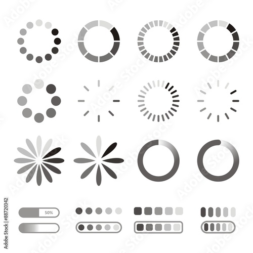 "Loading Icons - Connecting Icons - Buffering Icons" Stock image and ...