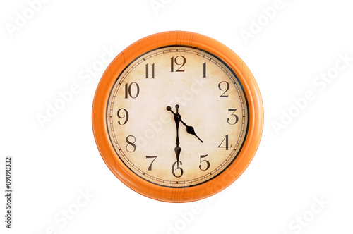 "Isolated clock showing 4:30 o'clock" Stock photo and royalty-free ...