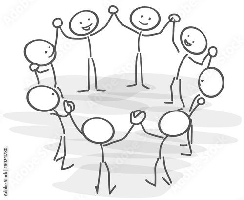 "stickman teamwork people circle" obrazów stockowych i plików ...