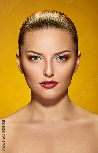 "front Face of beautiful young woman" Stock photo and royalty-free ...