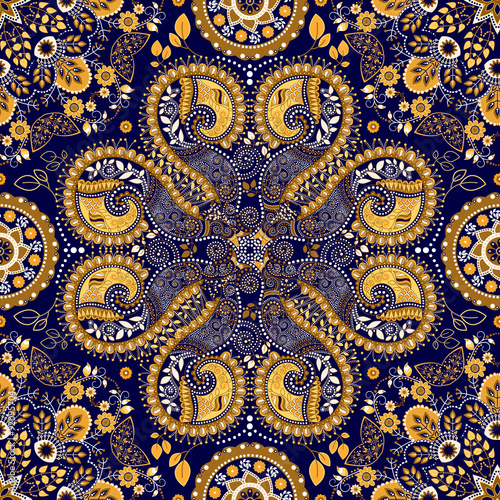 "Blue indian seamless pattern" obrazów stockowych i plików wektorowych ...