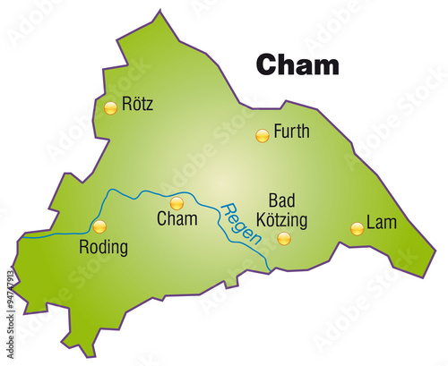 Cham Germany Map