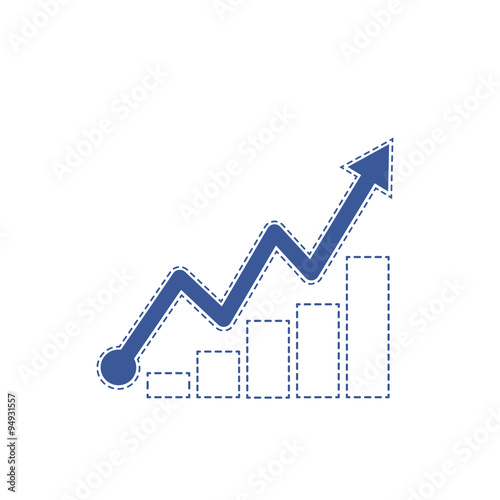"growing graph . growth bar chart . bullish pattern. arrow-up . stock ...