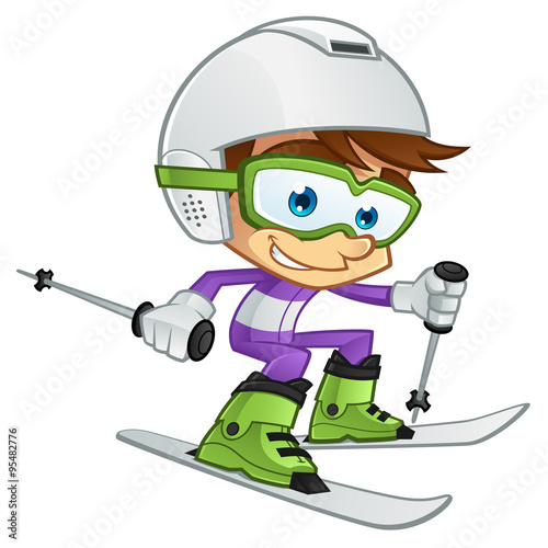 "Niño esquiando" Imágenes de archivo y vectores libres de derechos en ...