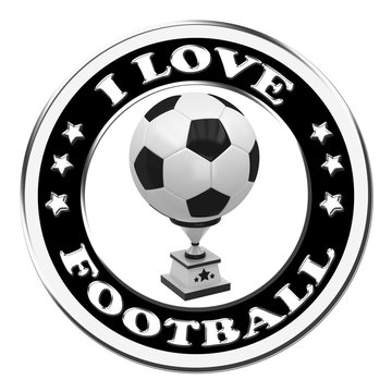 I Love Football Logo I Love Football Stock Vector Illustration And