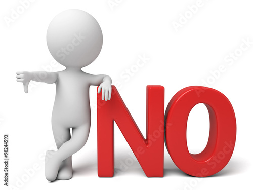 "The 3d guy and a sign of NO " 스톡 사진, 로열티프리 이미지 : Fotolia.com - 이미지 ...