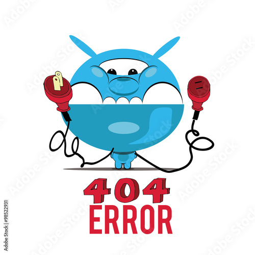 "404 error illustration over white color background" Stock image and ...