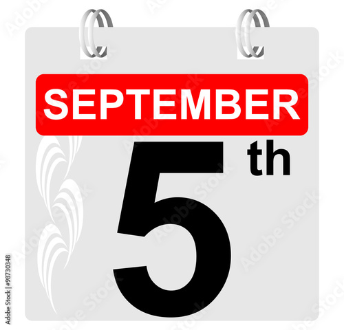 "5th september calendar with ornament" Stock image and royalty-free ...