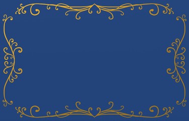 Royal Blue Swirl Border