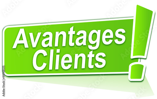 "avantages clients sur étiquette verte" fichier vectoriel libre de ...