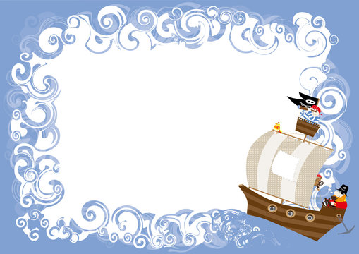 Pirate Ship Border