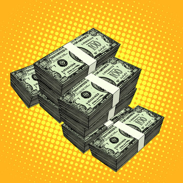 Cartoon Money Stacks