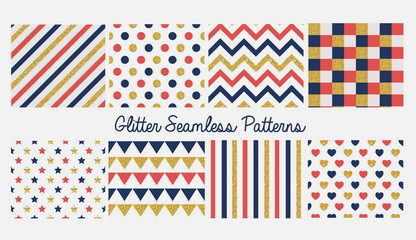 Sewing fabric with Set of seamless simple cute baby patterns with ...
