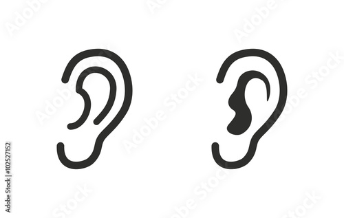 "Ear - vector icon." Stock image and royalty-free vector files on ...