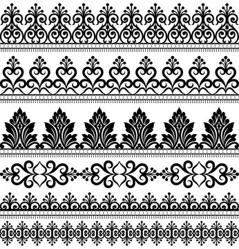 Black Damask Border