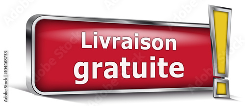 "Livraison gratuite sur panneau rouge" fichier vectoriel libre de ...