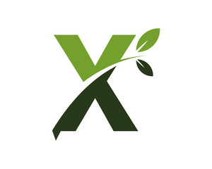 X Green Logo Design