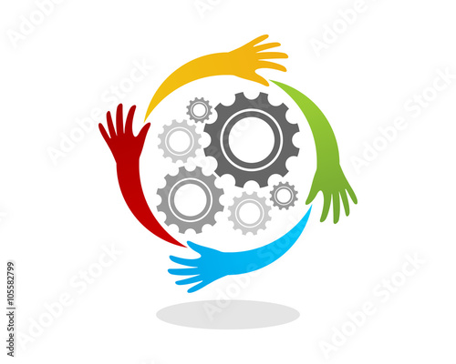 "Team Work Synergy Cooperation" Stock image and royalty-free vector ...