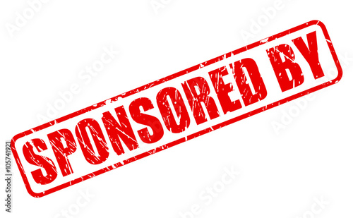 "SPONSORED BY red stamp text" Stock image and royalty-free vector files ...