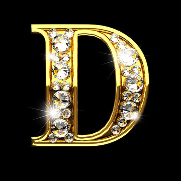 The Letter D In Diamonds