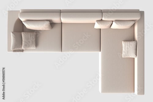"Rendering Sofa Top View Isolated On White" Stockfotos und lizenzfreie ...