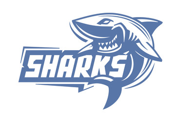 Tiburón logo mascota deporte | Vector Premium