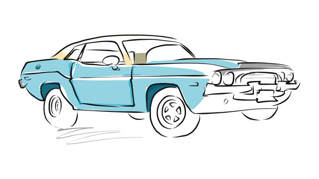 Easy Muscle Car Drawings