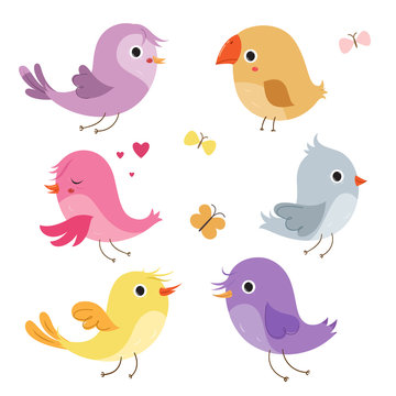 Whimsical Birds Clipart