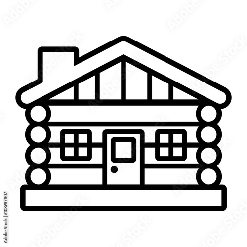 "Log Cabin vector icon" Stock image and royalty-free vector files on ...