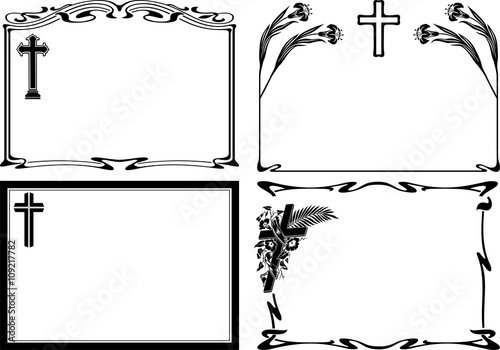 "obituary notice- vector frames" Stock image and royalty-free vector ...