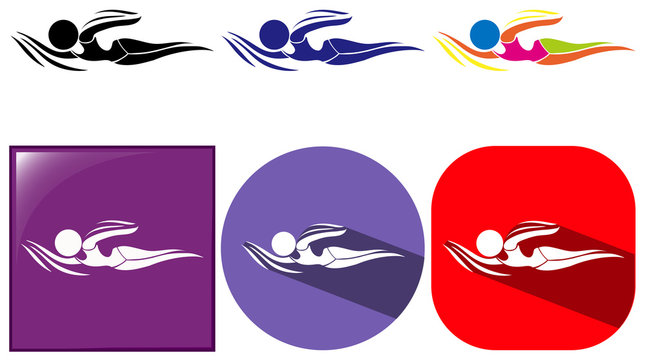 Swimming Logo Clip Art