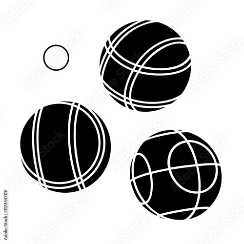 "Bocce Balls flat Icon - white background" Stock image and royalty-free ...