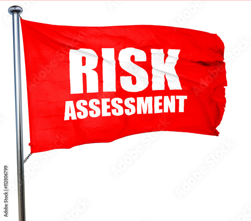 "risk assessment, 3D rendering, a red waving flag" Stock photo and ...