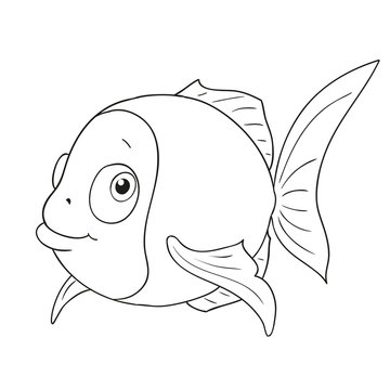 Cartoon Fish Outline Images – Browse 48,745 Stock Photos, Vectors, and ...