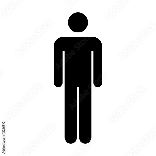 "Man Icon - Male, Human, People Pictogram Symbol Glyph Vector ...
