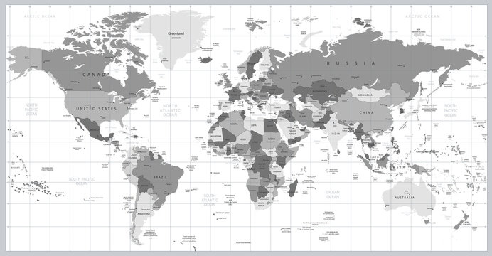 World Map Grayscale Images – Browse 11,803 Stock Photos, Vectors, and ...