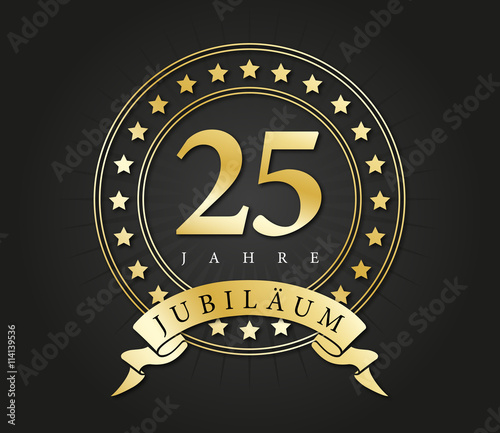 "25 Jahre Jubiläum Gold Vector" Stock image and royalty-free vector ...
