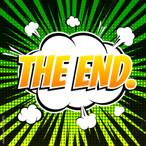 "The end comic book bubble text retro style" Stock image and royalty ...