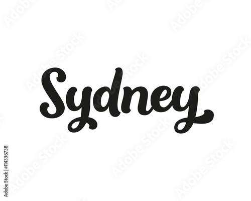 "Sydney, Australia, modern lettering sign. I love Sydney, vector font ...