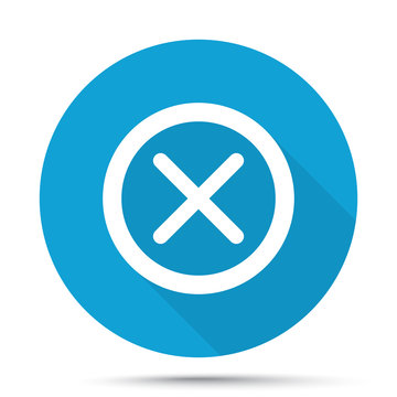 Cancel Button Icon Blue