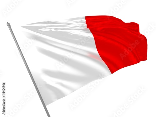 "3d illustration of international maritime signal flag meaning H letter ...